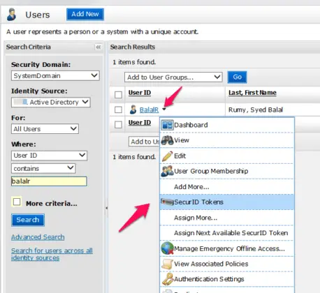 How to assign Tokens to User In RSA Authentication Manager
