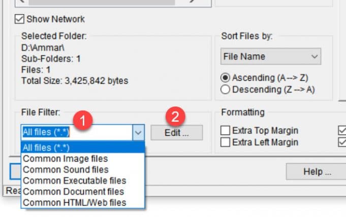 How to Print lists of files in a Folder in Windows 10