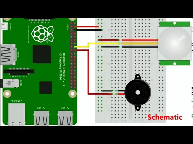 PIR Motion Sensor and Buzzer using Raspberry Pi - Technical Ustad