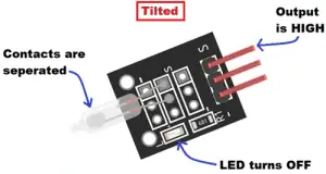Drive Tilt Sensor without Arduino with the help of transistor