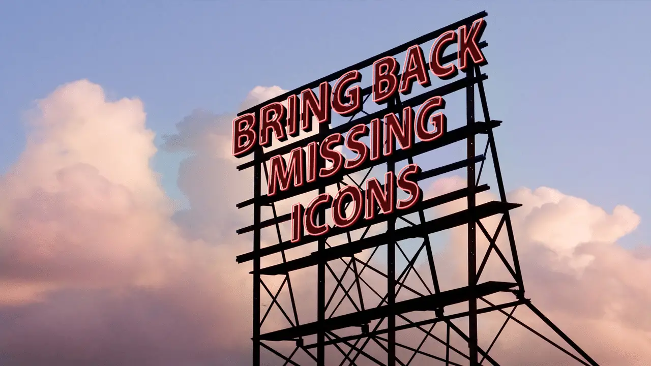 How To Bring Back Missing Icons From Taskbar in Windows 10