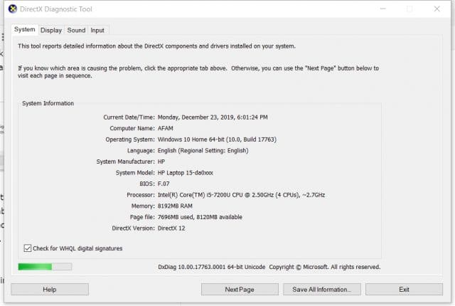 Beginners Guide To Use Directx Diagnostic Tool in Windows 10