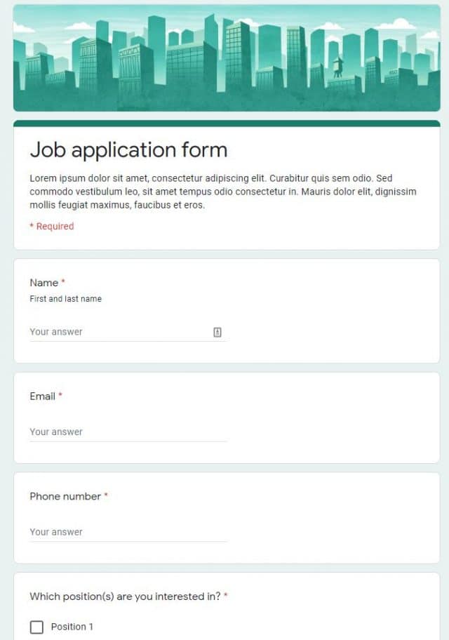 11 of The Best Google Forms Templates That You Can't Miss