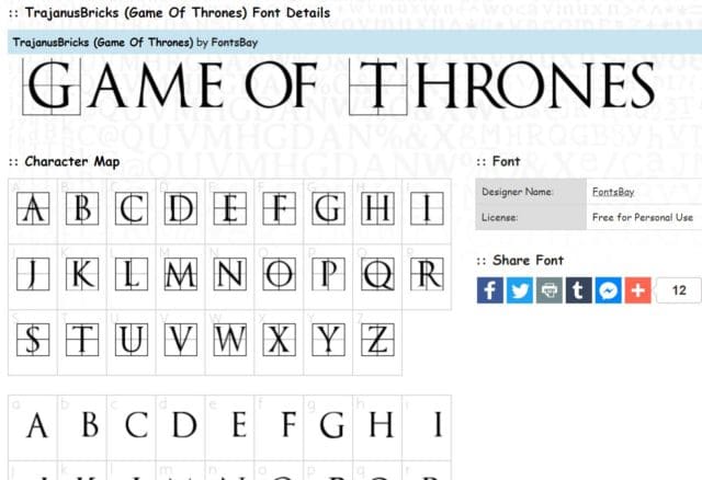 13 Of The Best Game of Thrones Fonts To Download & Use🤴