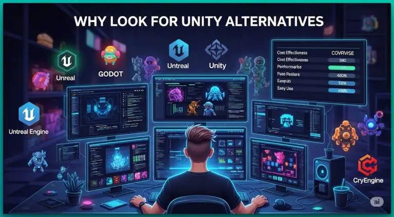 Top 7 Unity Alternatives For Game Development in 2025